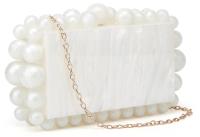 China Transparent Shoulder Acrylic Bag Beaded Graceful Satchel Marble Wedding Party for sale