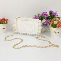 China Transparent Shoulder Acrylic Bag Beaded Graceful Satchel Marble Wedding Party for sale