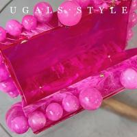 China Lucite Luxury Acrylic Box Handbag Clutch Women Bridal Purse Party Prom Glitter Bucket for sale