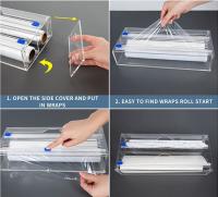 China Factory Outlet pvc cling film cutter blade acrylic 3 in 1 cling film cutter box for sale
