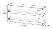 China Factory Outlet pvc cling film cutter blade acrylic 3 in 1 cling film cutter box for sale