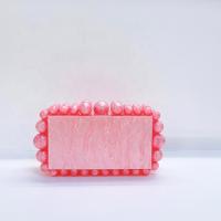 China Perspex White Acrylic Clutch Bag For Women Lucite Clutch Purse Crystal Ladies for sale