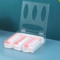 China classified acrylic storage case independent space acrylic organizer cling film ziplock bag acrylic storage box for sale