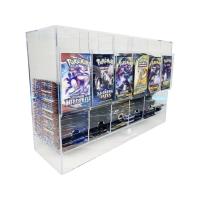 China Custom 6-Slot Acrylic Display Rack Pokemon TCG Booster Pack Dispenser for sale