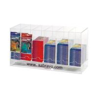 China Custom 6-Slot Acrylic Display Rack Pokemon TCG Booster Pack Dispenser for sale