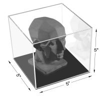 China Clear Countertop Box Cube Organizer Stand Acrylic Display Case for sale