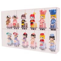 China Constellation bubble Mart display stand blind box dustproof storage box molly handmade doll doll display cabinet for sale