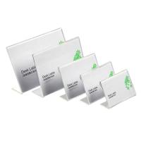 China 8.5 X 11 14 5.5 L Shaped Sign Acrylic Holder Supermarket Price Tag Furniture Tobacco Alcohol Clip for sale
