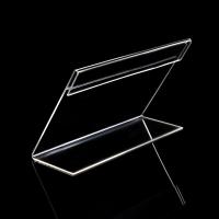 China 8.5 X 11 14 5.5 L Shaped Sign Acrylic Holder Supermarket Price Tag Furniture Tobacco Alcohol Clip for sale