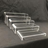 China Clear Acrylic Riser Stands Shelf Retail Store Table Top Tiered Plastic Fixtures for sale
