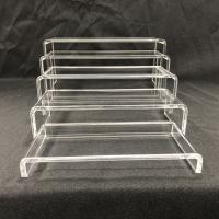 China Clear Acrylic Riser Stands Shelf Retail Store Table Top Tiered Plastic Fixtures for sale