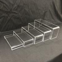 China Clear Acrylic Riser Stands Shelf Retail Store Table Top Tiered Plastic Fixtures for sale