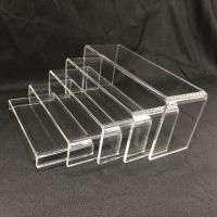 China Clear Acrylic Riser Stands Shelf Retail Store Table Top Tiered Plastic Fixtures for sale
