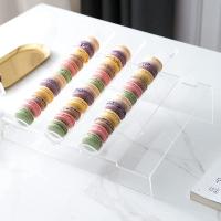 China Acrylic Macarons Display Storage Box Desserts Display Tray Cupcake Cake Stand Showcase for sale