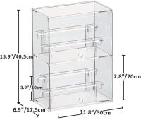 China 3 Tiered 2 Tier Acrylic Display Stand Case Box Assemble Countertop With Door And Shelf for sale