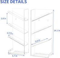 China Acrylic Shower Rack Storage Box Acrylic Cosmetic Display Stand 14.1in for sale