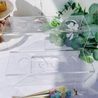 China Acrylic Ice Cream Cone Stand Display Holder 1-10 Hole Transparent Acrylic Stand Custom for sale