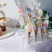 China Acrylic Ice Cream Cone Stand Display Holder 1-10 Hole Transparent Acrylic Stand Custom for sale