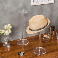 China Clear Acrylic Plastic Hat Stands, Tabletop Decorative Wig Holders, Set of 2 for sale
