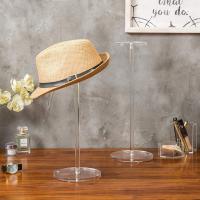China Clear Acrylic Plastic Hat Stands, Tabletop Decorative Wig Holders, Set of 2 for sale