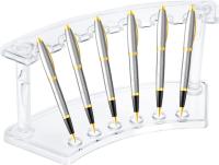 China Thick and sturdy transparent acrylic cosmetic pen display stand (6 slots) for sale