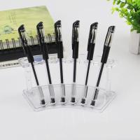 China Thick and sturdy transparent acrylic cosmetic pen display stand (6 slots) for sale