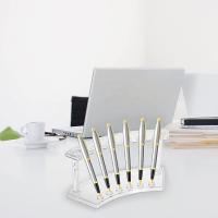 China Thick and sturdy transparent acrylic cosmetic pen display stand (6 slots) for sale
