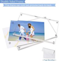 China Blue Clear Wall Mounted Acrylic Magnetic Photo Frame Transparent for sale