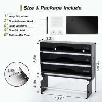 China 4 In 1 Plastic Acrylic Wrap Dispenser Plastic Slide Cutter Foil Home Display Stand for sale