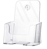 China Transparent acrylic literature support 30% booklet display stand, suitable for wall-mounted or desktop menu. for sale