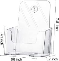 China Transparent acrylic literature support 30% booklet display stand, suitable for wall-mounted or desktop menu. for sale