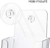 China Transparent acrylic literature support 30% booklet display stand, suitable for wall-mounted or desktop menu. for sale