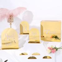 China Gold Sign Acrylic Holder Frames Mirror Silver Welcome Board Wedding Party Event Decoration for sale