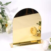 China Gold Sign Acrylic Holder Frames Mirror Silver Welcome Board Wedding Party Event Decoration for sale