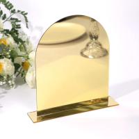 China Gold Sign Acrylic Holder Frames Mirror Silver Welcome Board Wedding Party Event Decoration for sale