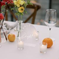 China Acrylic transparent arch semicircle digital Place card DIY blank party decorations wedding table card Document camera card for sale