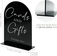 China Desk Sign Menu Acrylic Holder Wedding Luxury Modern Wedding Decor Display Stand Arch Frosted for sale