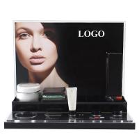 China Recyclable Black Cosmetic Acrylic Display Rack Retail Store Tier for sale