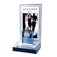 China Luxury Desktop Cosmetic Bottle Acrylic Perfume Stand Organizer Cosmetic Storage Display Box for sale