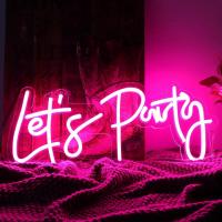 China Custom Led Neon Acrylic Sign Flex Outdoor Room Birthday Wedding Party for sale