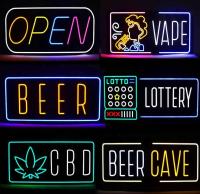 China Acrylic Neon Sign Board Led Box Advertising Sign For Christmas Decoration for sale