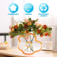 China Colored Tall Clear Acrylic Flower Vases Nordic Colorful Sun Dawn Geometric Home Desktop for sale