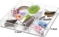 China Acrylic Drawer Organizer Storage Tray Clear Desk Makeup Drawer Organizer for Kitchen  Office for sale