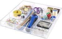 China Acrylic Drawer Organizer Storage Tray Clear Desk Makeup Drawer Organizer for Kitchen  Office for sale