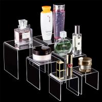 China 2 Tier 3 Tier Black Acrylic Monitor Riser Cupcake Dessert Display Rack Support for sale