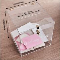 China Acrylic Cube Favor Box for wedding decorate acrylic plastic wedding gift box for sale
