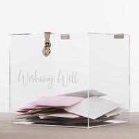 China Acrylic Cube Favor Box for wedding decorate acrylic plastic wedding gift box for sale