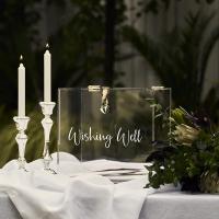 China Acrylic Cube Favor Box for wedding decorate acrylic plastic wedding gift box for sale