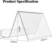 China Clear Business Acrylic Greeting Card Display Stand Holders Desk Desktop Name Rack for sale