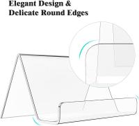 China Clear Business Acrylic Greeting Card Display Stand Holders Desk Desktop Name Rack for sale
